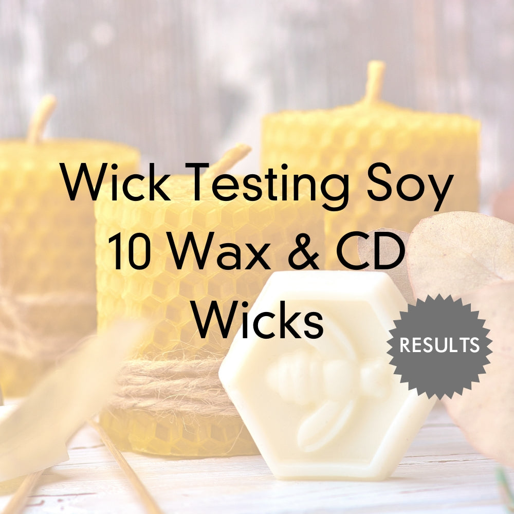 Wick Testing Soy 10 Wax & CD Wicks