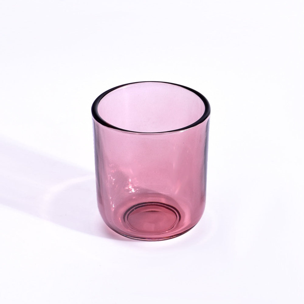 2.5oz Transparent Pink Candle Jar | 2.5 oz Glass Candle Vessel