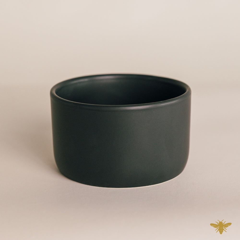 Black 3-Wick Ceramic Jars
